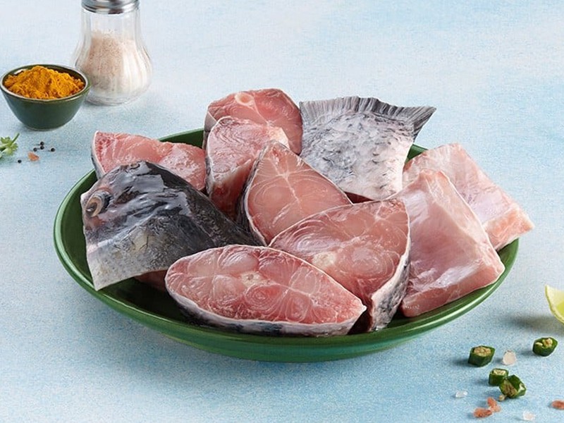 Fresh Today - Deshi Katol Fish Steaks With Head Pieces (Size: 2.5kg)