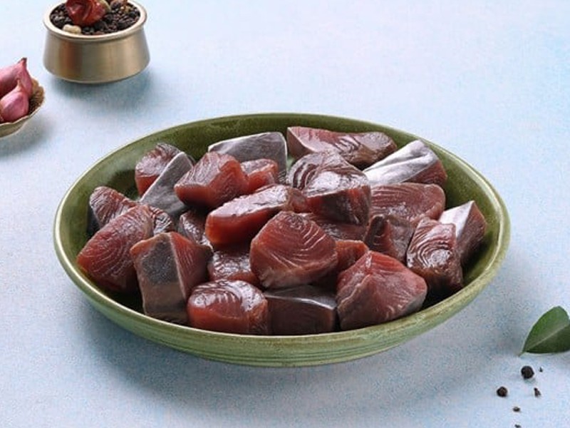 Fresh Today - Yellow Fin Tuna Fish Skinless & Bonless Cubes (Size: 1.6kg)